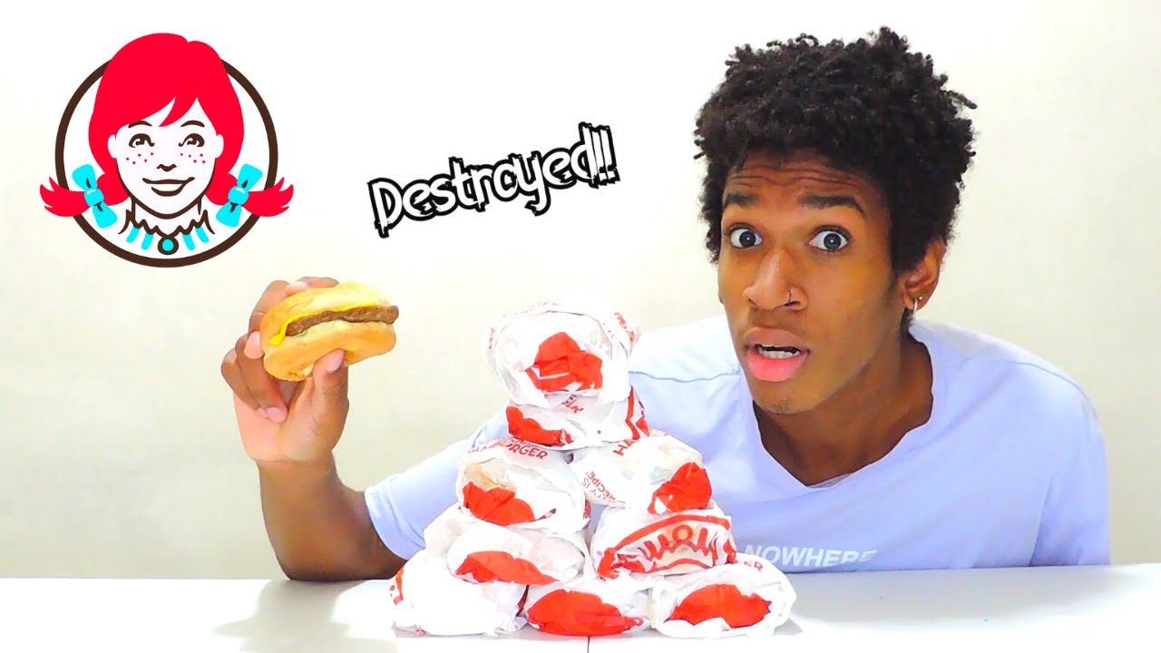 10 Wendy's Cheeseburger Challenge - YouTube