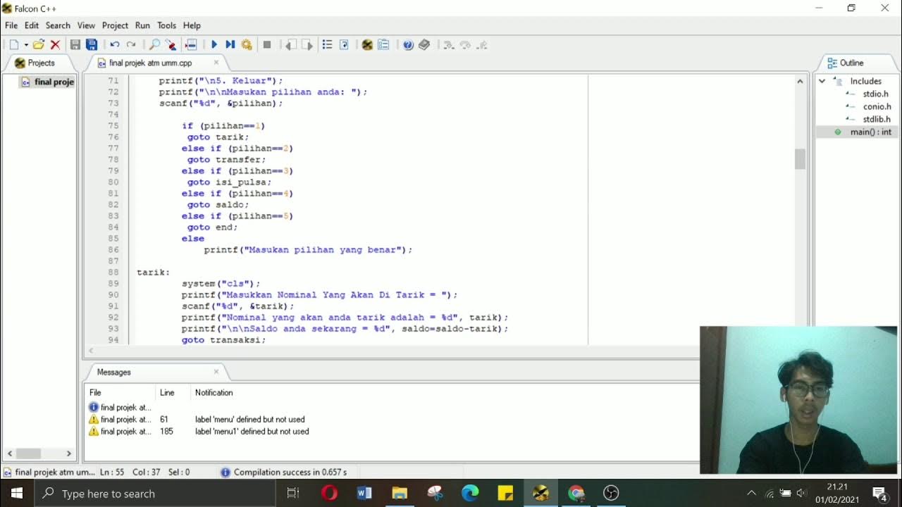 final project pemprograman dasar bahasa C - YouTube