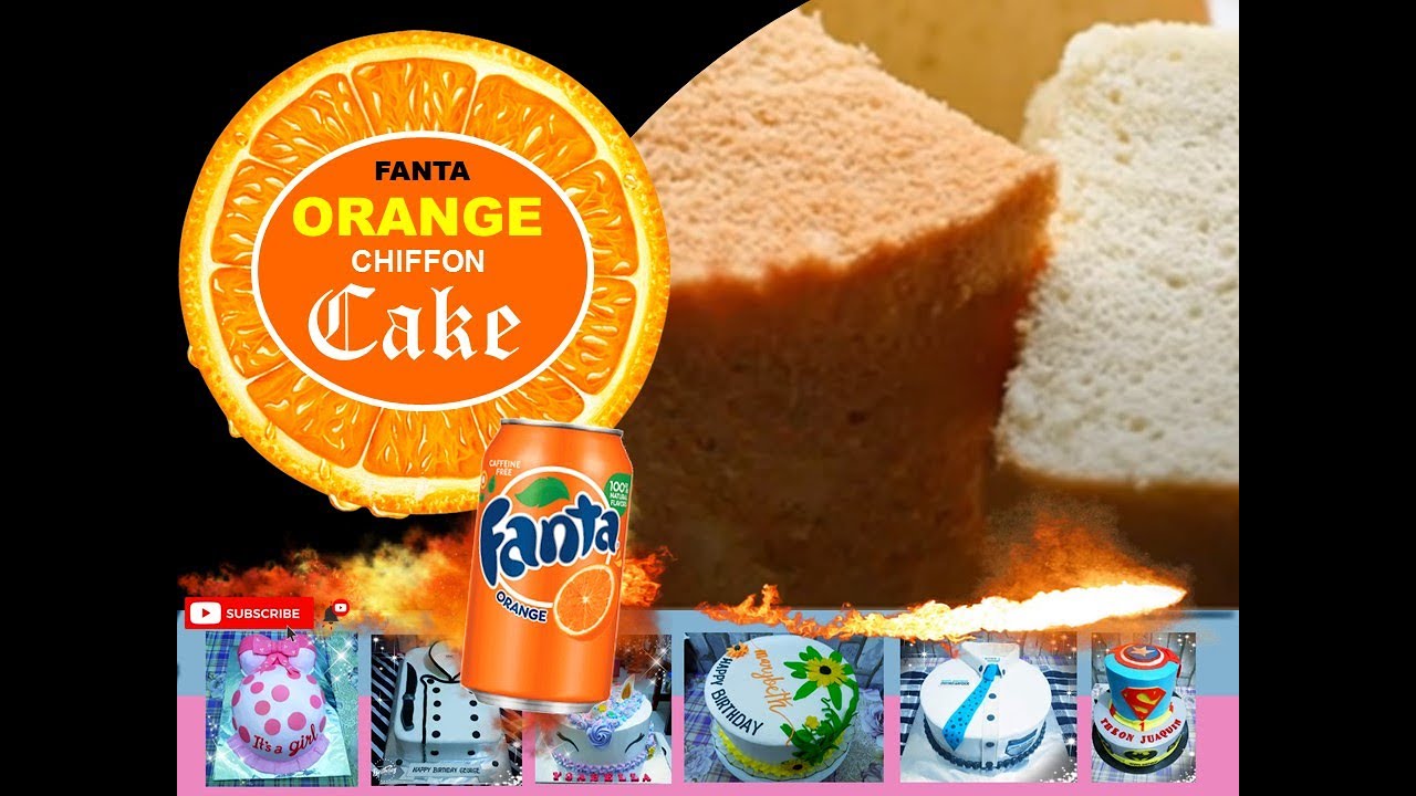 How To Make Chiffon Cake Using Fanta Orange - YouTube