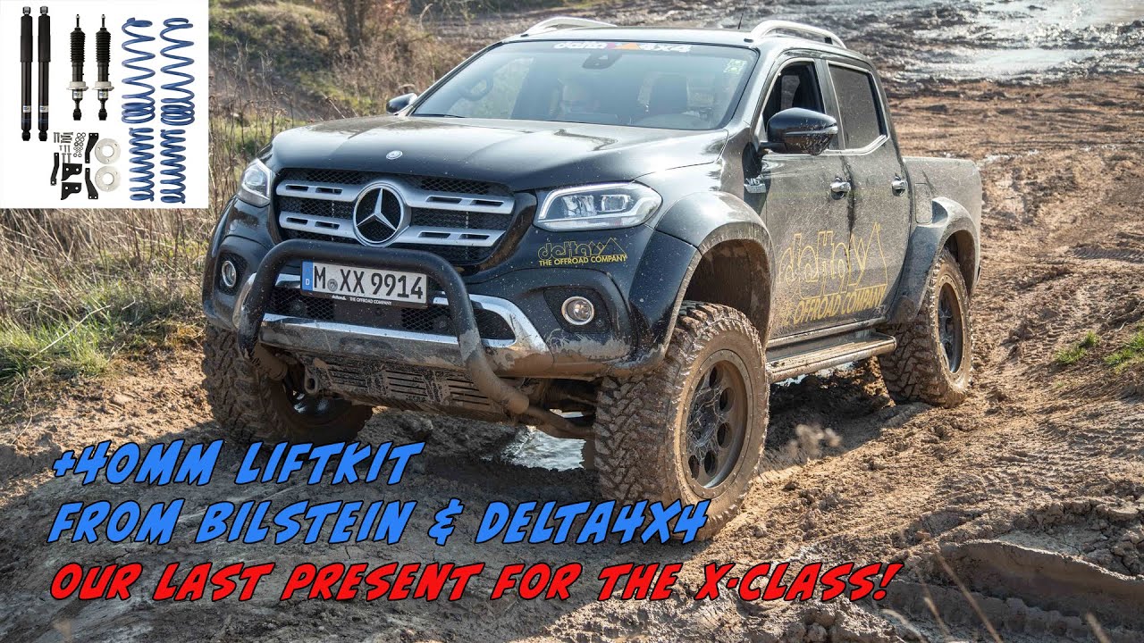 Mercedes X-Class- Complete Bilstein & delta4x4 lift kit - YouTube