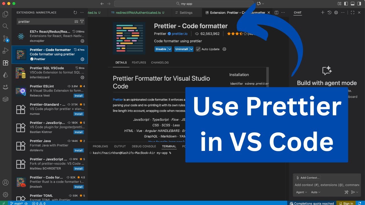 How to Use Prettier in VS Code for Python, Javascript and more - YouTube