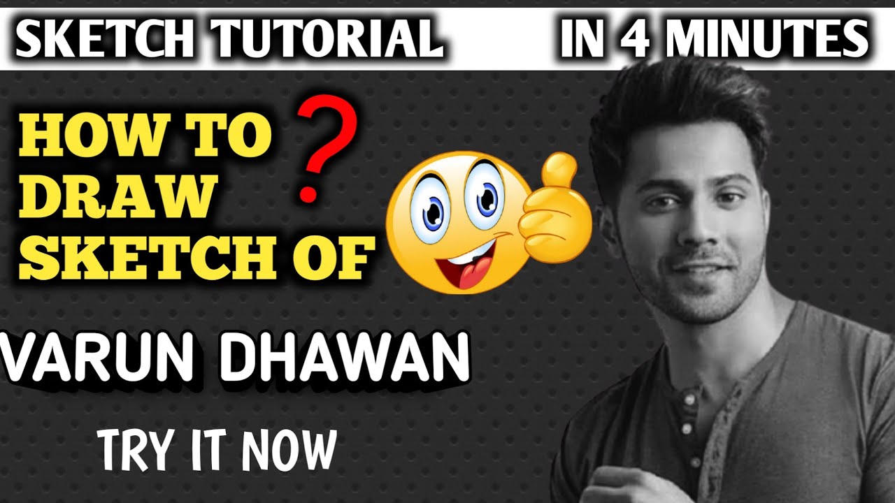 VARUN DHAWAN HYPER REALISTIC SKETCH || Sketch Tutorial Of Varun Dhawan ...