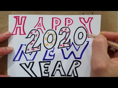 #drawing2020 #newyearsong Happy New Year 2020 | How to Draw 2020 | 2020 çizimleri | yeni yılda