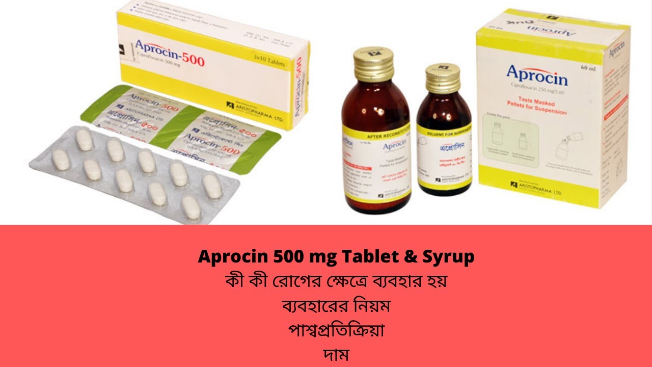 Aprocin 500 mg | Aprocin Syrup For Baby | Ciprofloxacin | - YouTube