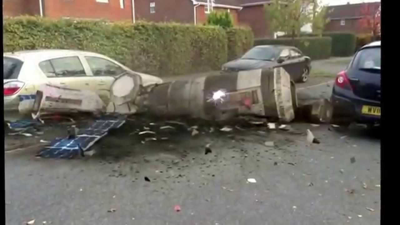 Satellite crash - YouTube