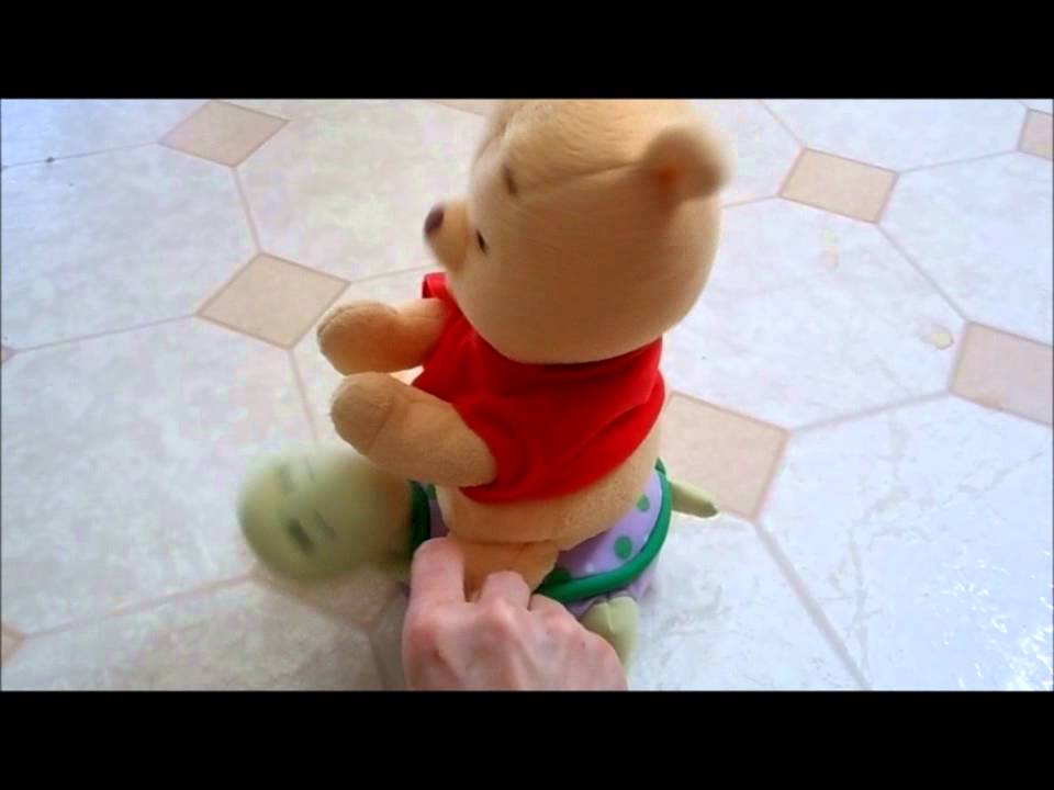 WINNIE THE POOH RIDES A TURTLE - YouTube