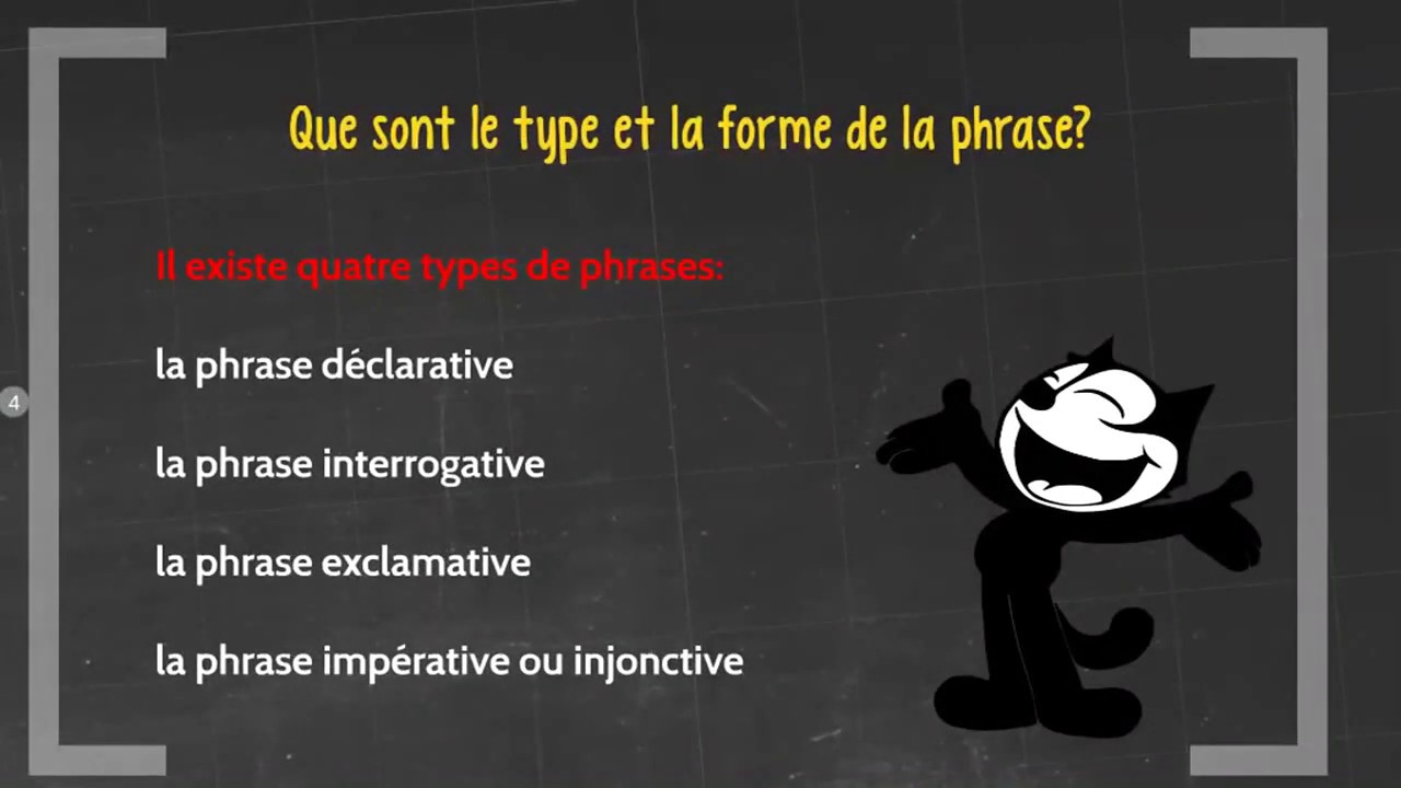 les types et formes de la phrase - YouTube