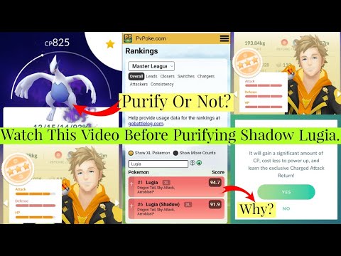 Purify Shadow Lugia? For 100iv Lugia in Pokemon Go | Pokemon Go Shadow ...