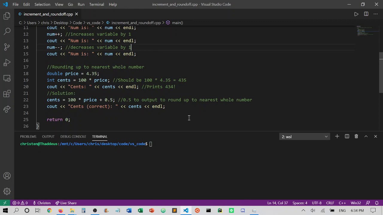 Increment / Decrement Operators and Rounding Up - YouTube