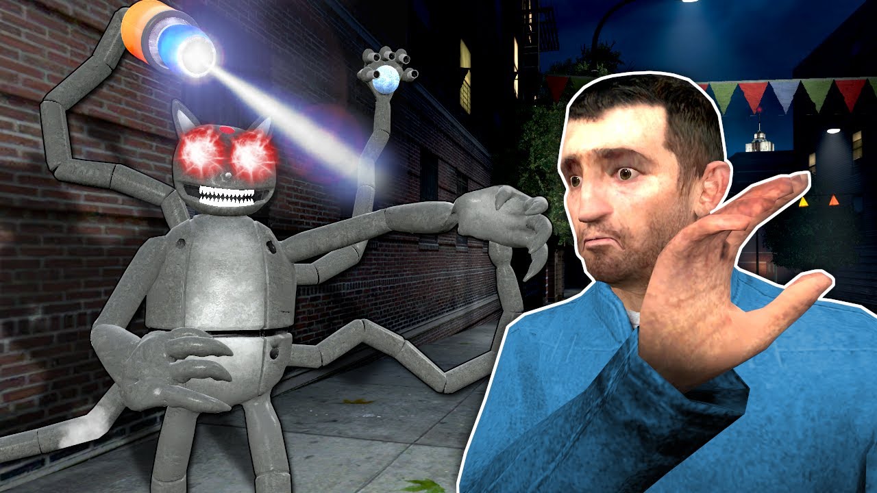 MECHA CARTOON CAT WANTS TO DESTROY ME! - Garry's Mod Gameplay - YouTube