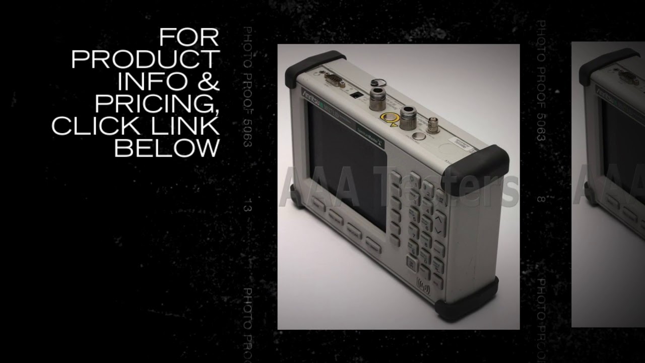 Anritsu MS2711D HandHeld Spectrum Master Analyzer - YouTube