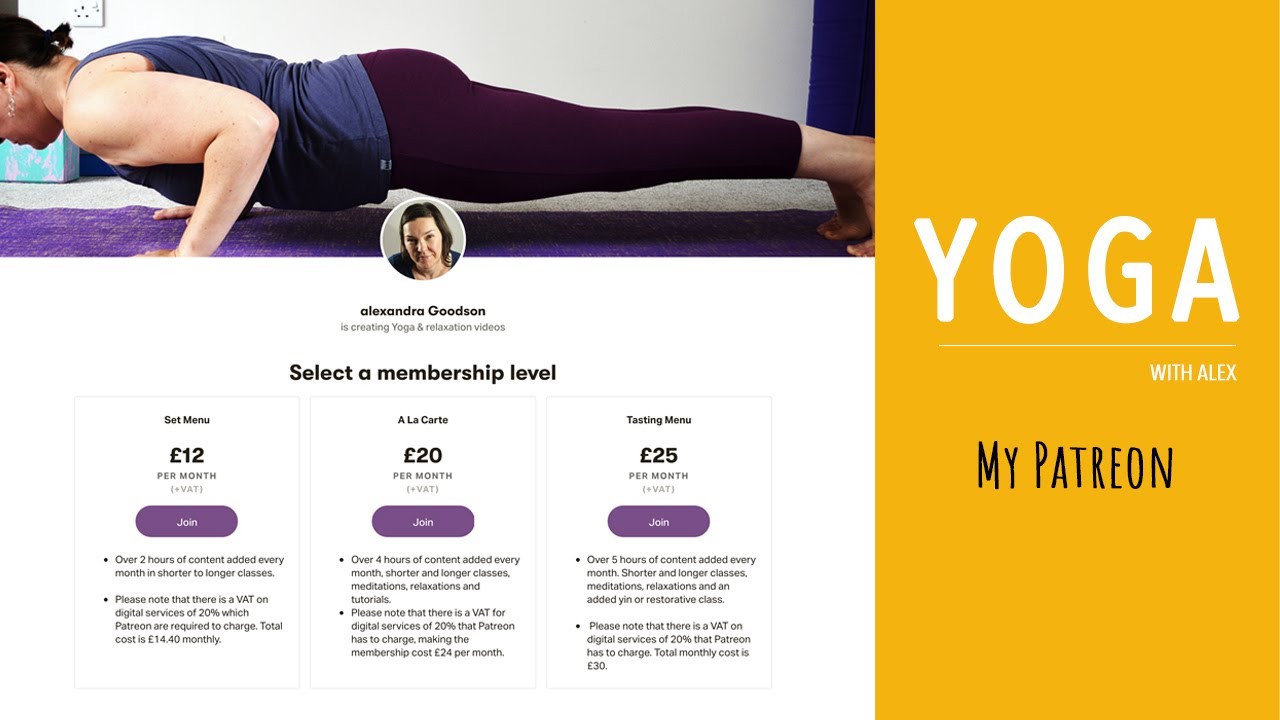 Alex Yoga Patreon - YouTube