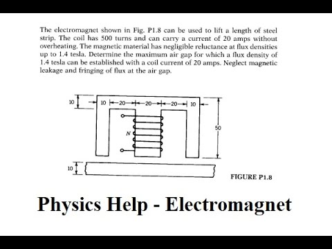 Physics Help: The electromagnet shown in Fig. PI.8 can be used to lift ...