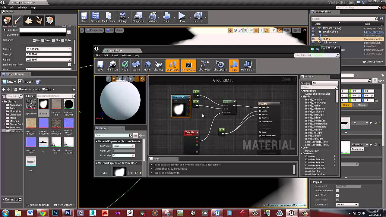 Vertex Painting in Unreal 4 - part 1 - YouTube