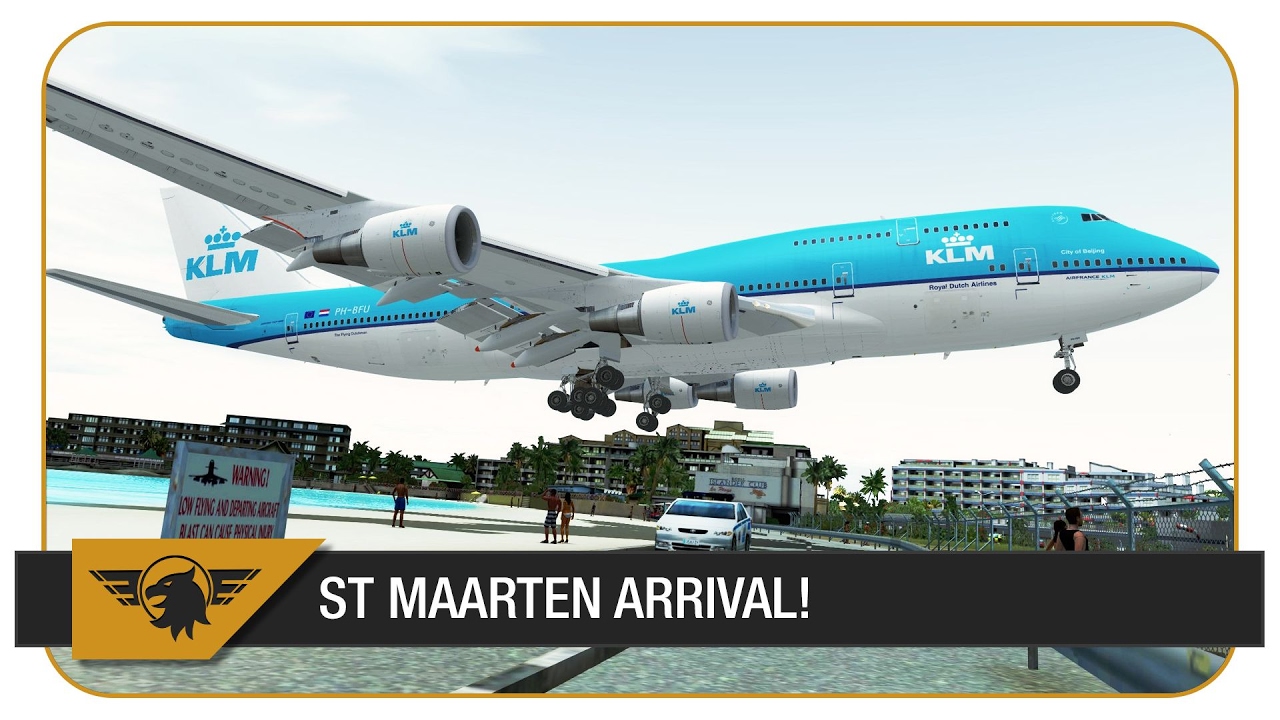 [P3D] Full IN DEPTH Flight | St Maarten Arrival! | PMDG 747 | KLM - YouTube