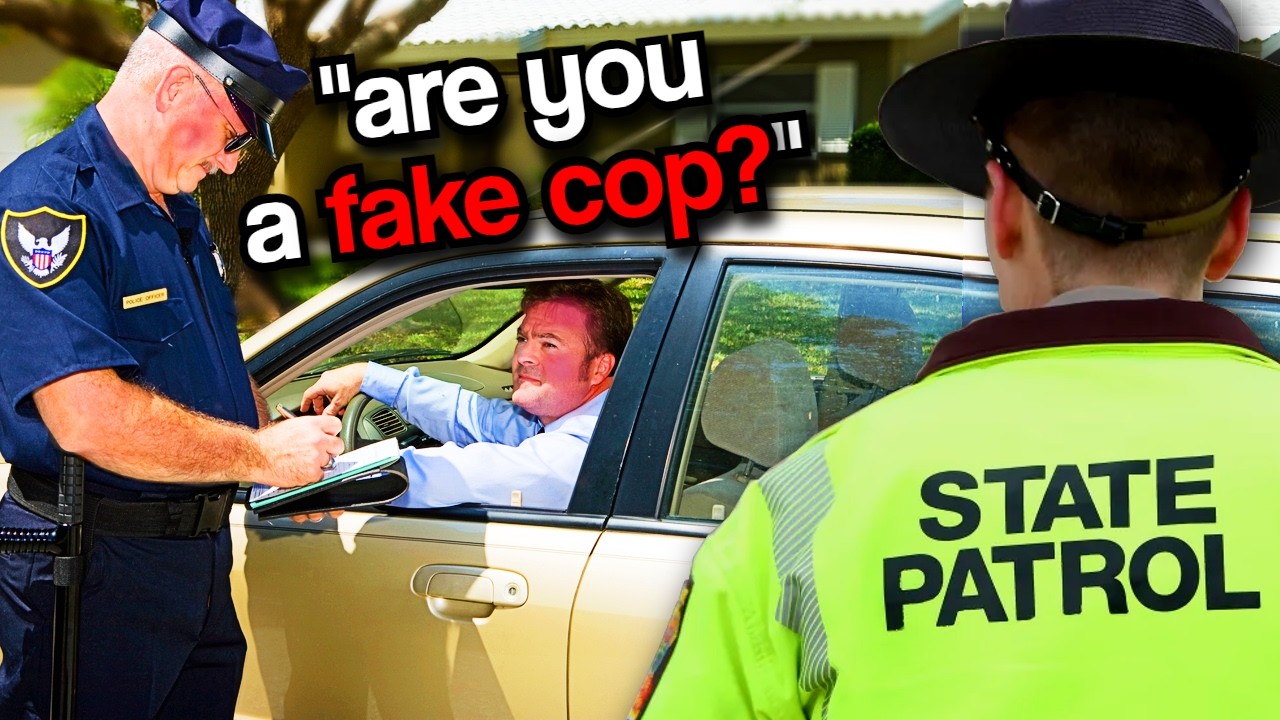 The Moment a Fake Cop Realizes He's Been Caught - YouTube