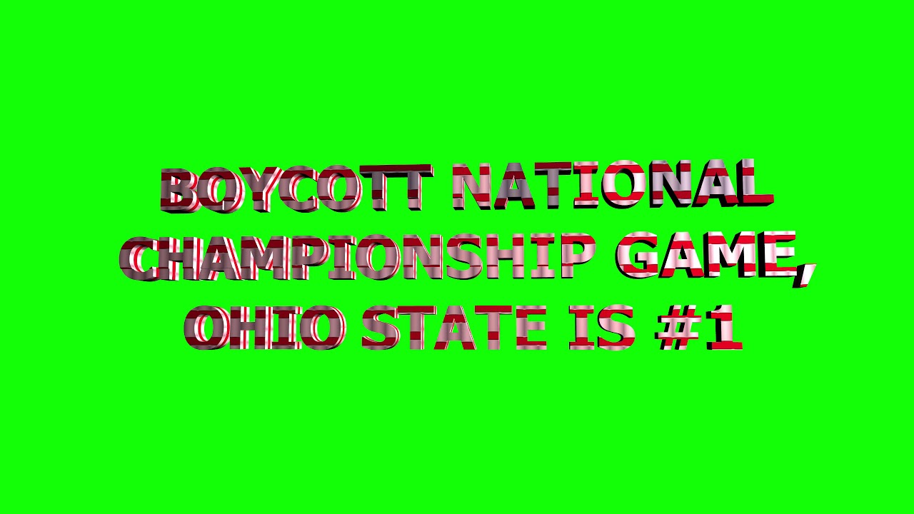 Ohio State University is still #1 team green screen, better than ...