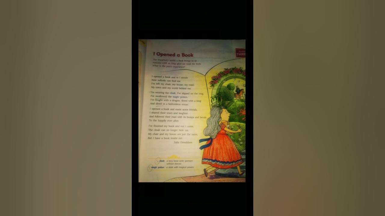 CH 2 Today I opened a Book by Julia donaldson summary of the poem - YouTube