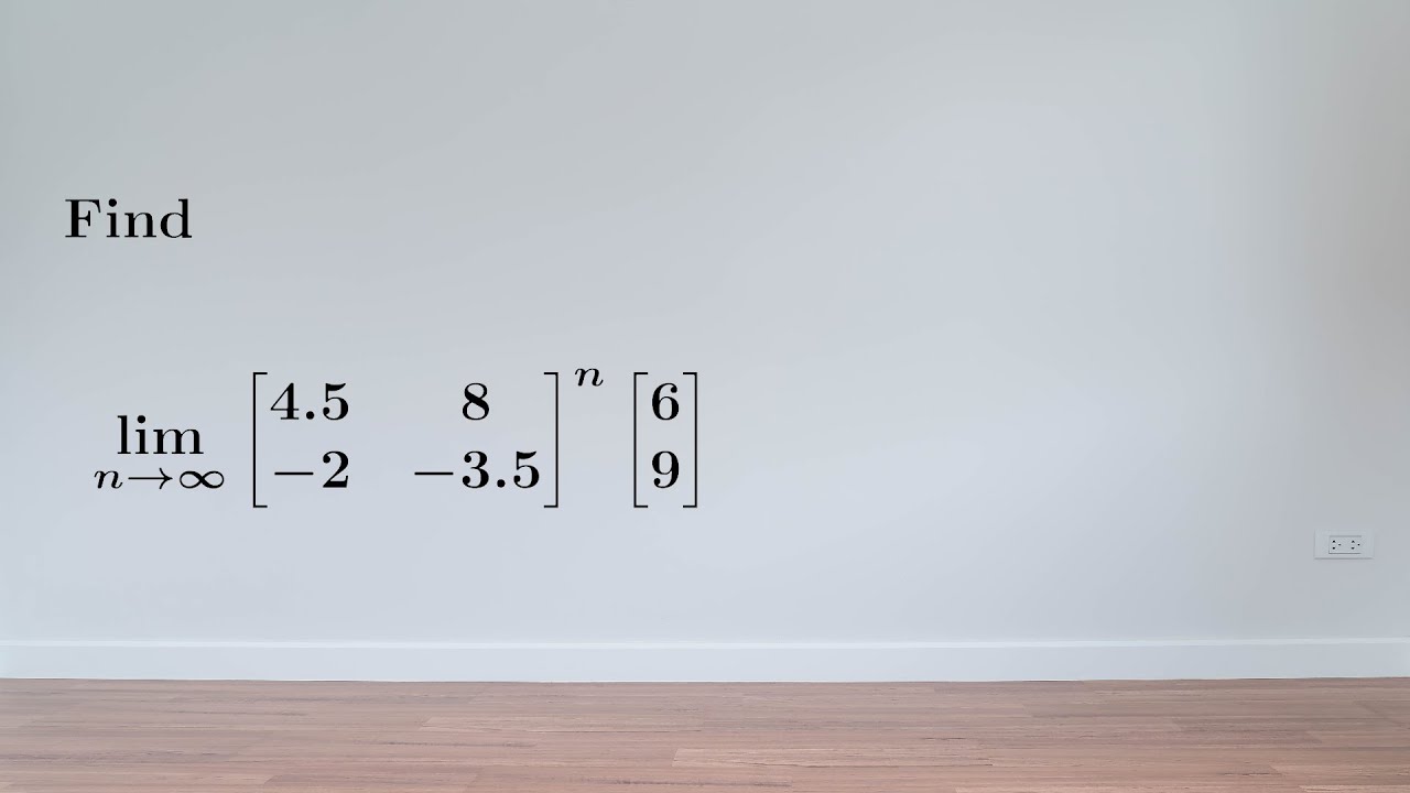 EX: Raise a matrix to an infinite power - YouTube