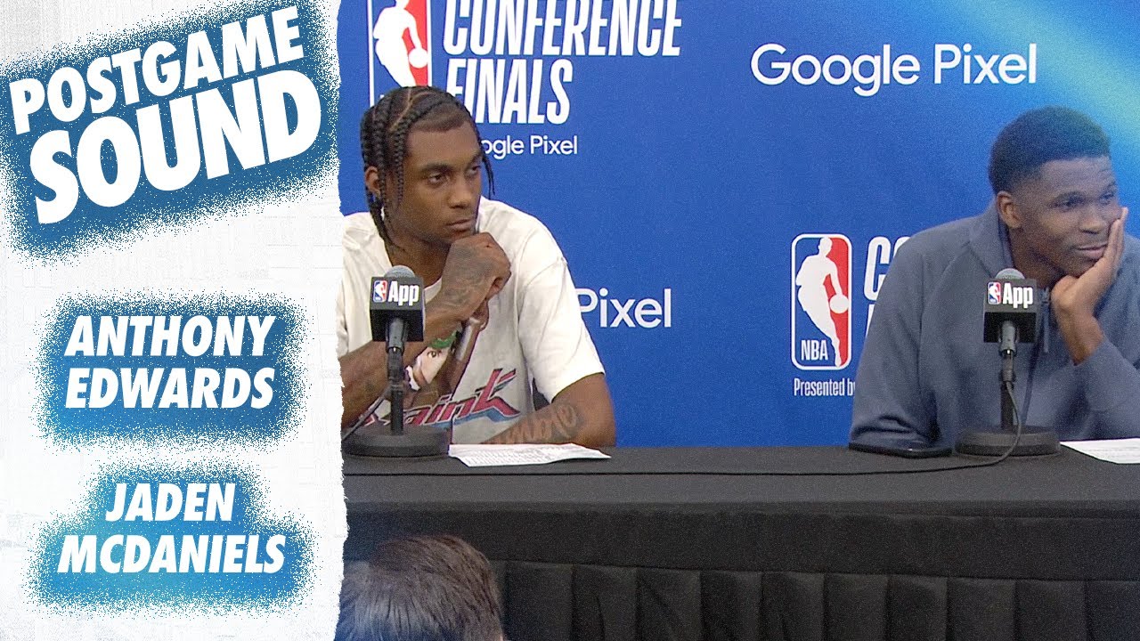 "We Came Out Flat Today." | Jaden McDaniels & Anthony Edwards Postgame Sound | 5.22.24 - YouTube