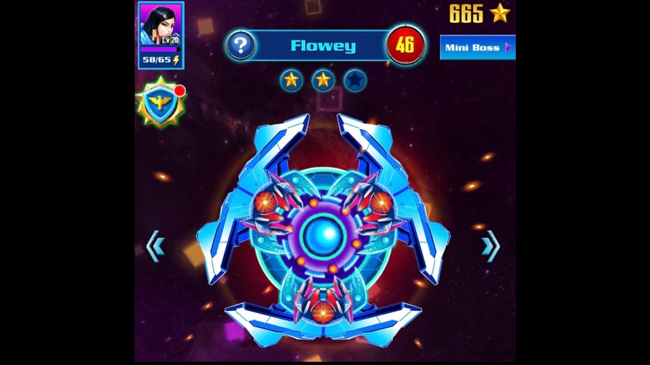 FLOWEY 46 MECHANICS COMPILATION BOSS 46 | GALAXY ATTACK | ALIEN SHOOTER ...