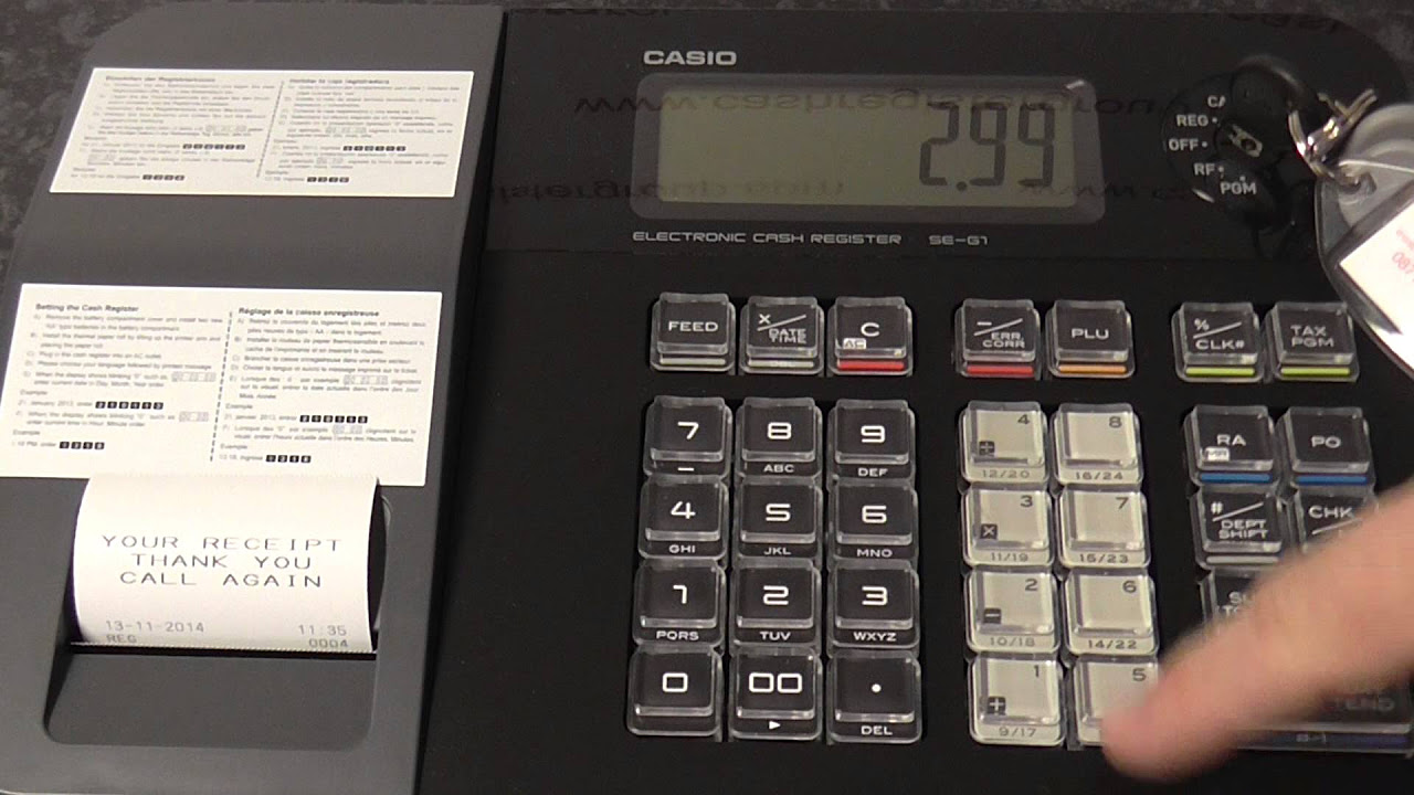 Casio SE G1 How to process a sale with multiple items