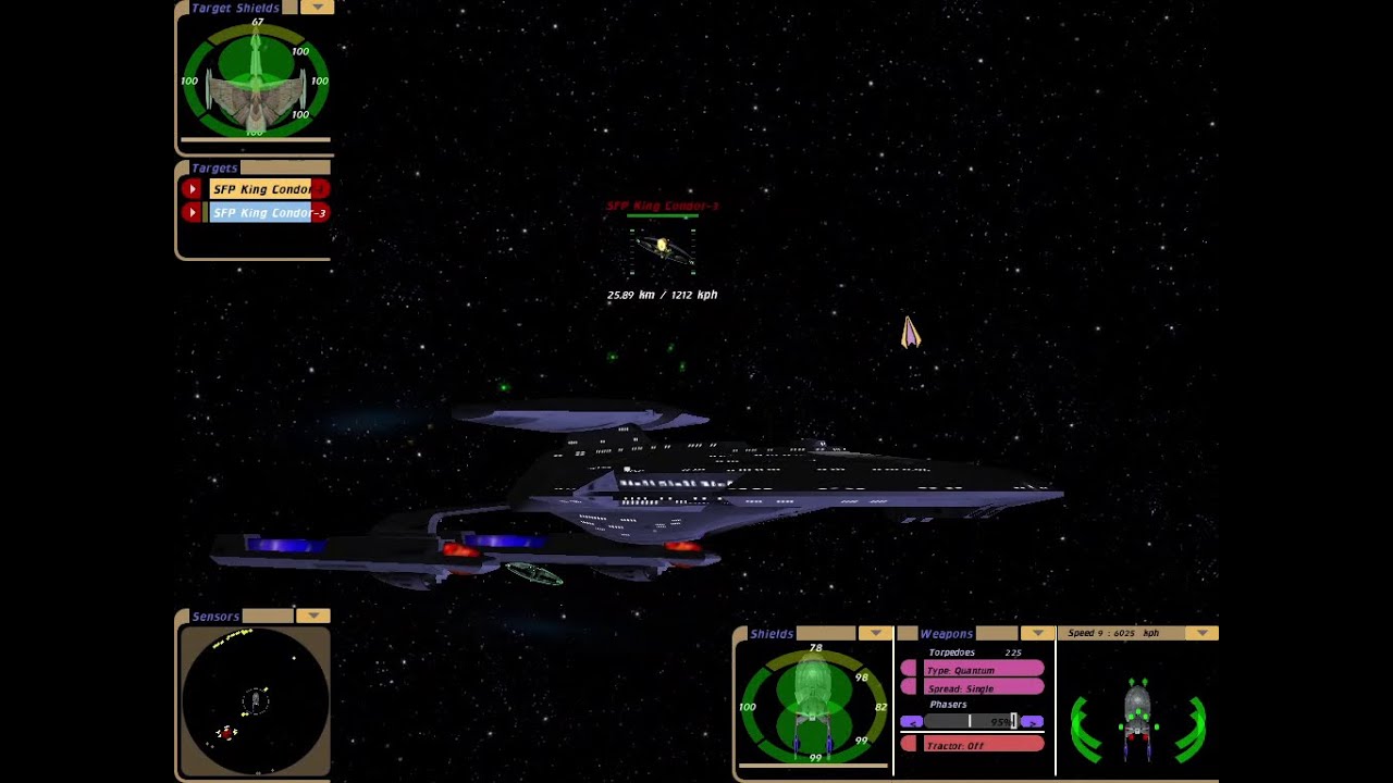 Ronin Class vs Romulan King Condor | KM | Star Trek Bridge Commander ...