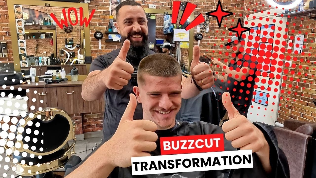 "ASMR Buzz Cut Mid Fade Transformation 🔥 | Relaxing Barber Tutorial ...