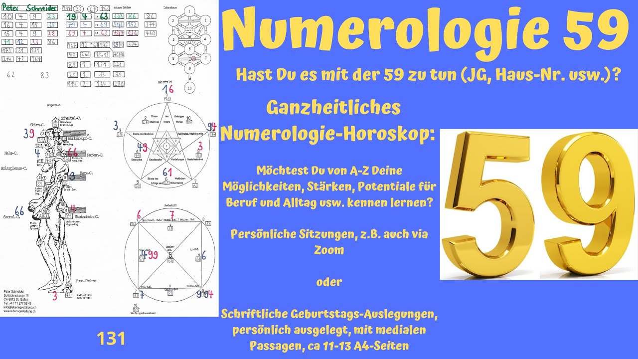Numerologie 59 - YouTube