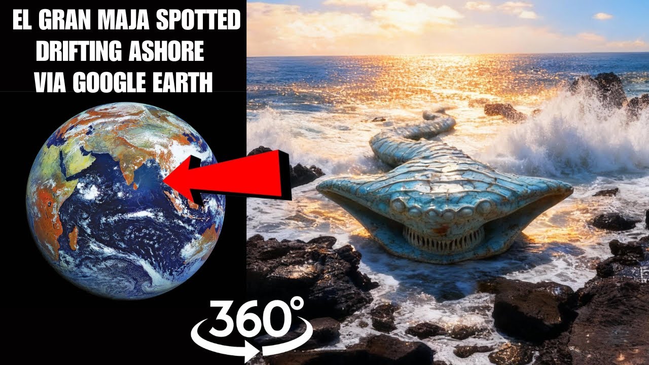 VR 360° - El Gran Maja Spotted Drifting Ashore via Google Earth! - YouTube
