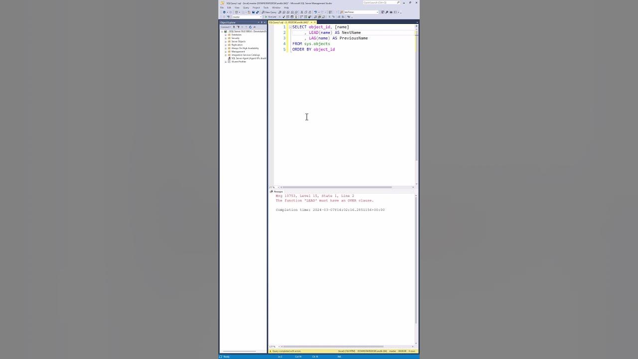 Getting The Previous Or Next Row In Sql Server T Sql Sqlserver Shorts Sql Youtube