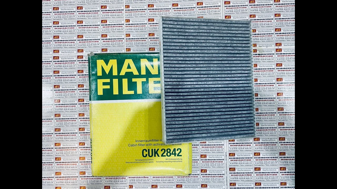 Lọc gió điều hòa Porsche Cayenne, Mann Filter Cuk 2842 - YouTube