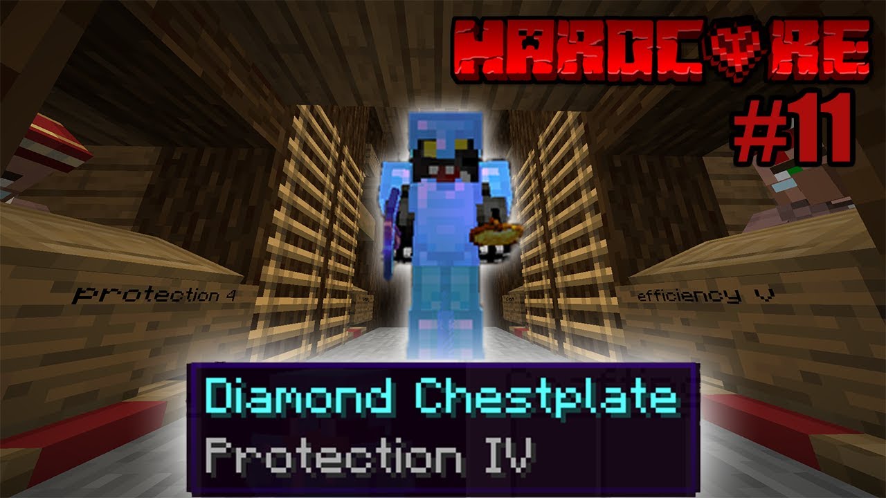 Hardcore minecraft - I got a protection IV villager #11 - YouTube