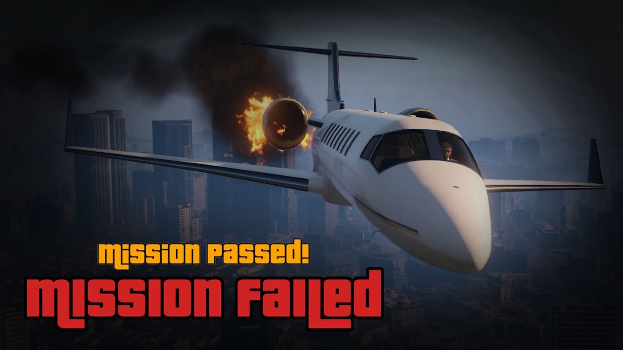 GTA 5 Mission Passed & Mission Failed (Caida Libre) - YouTube