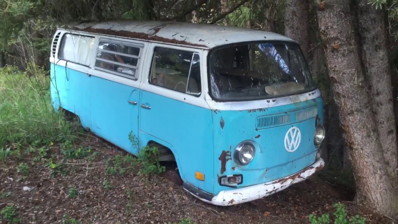 VW Bus Found sitting in the woods. - YouTube