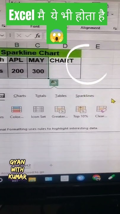Excel Sparkline Charts#exceltips #shortsyoutube #exceltutorial - YouTube