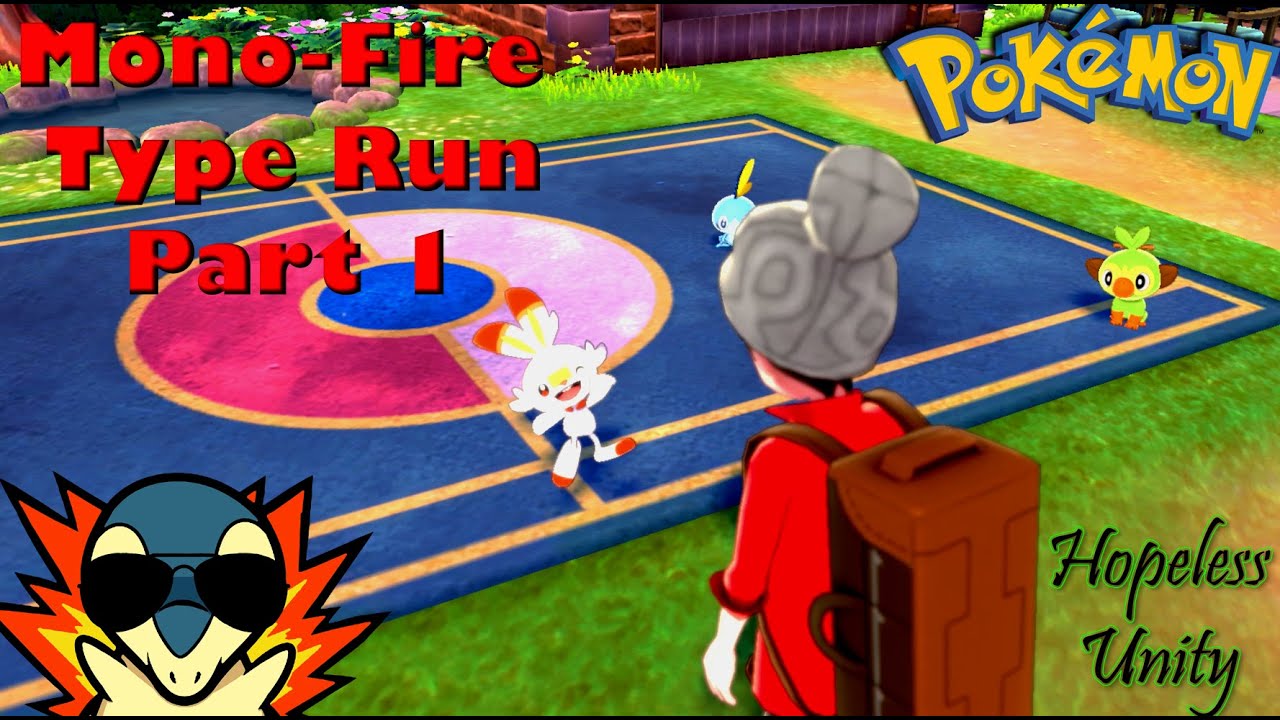 Pokemon Sword: Mono-Fire Type Run. Pt. 1 - YouTube