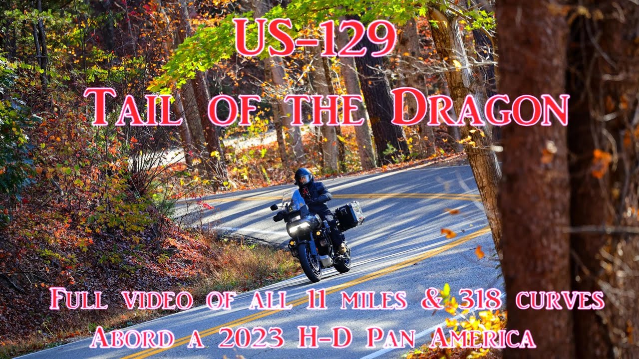 US-129/Tail of the Dragon Full 11 Mile Ride On a 2023 Harley Davidson Pan America - YouTube