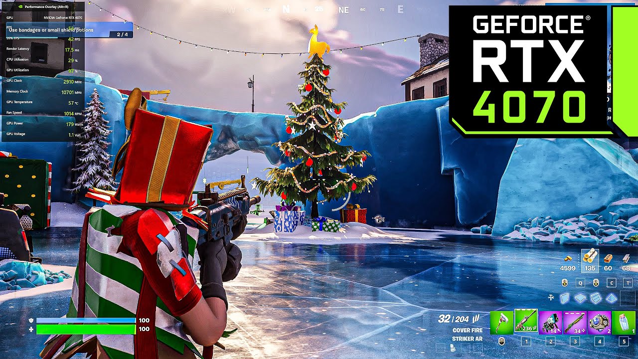 Fortnite : RTX 4070 OC 12GB ( 4K Epic Settings RTX ON / DLSS ON ) - YouTube