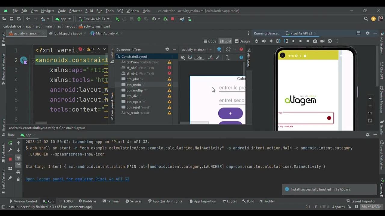 How To Make A Simple Calculator Using Kotlin In Android - Part2 (en arabe) - YouTube