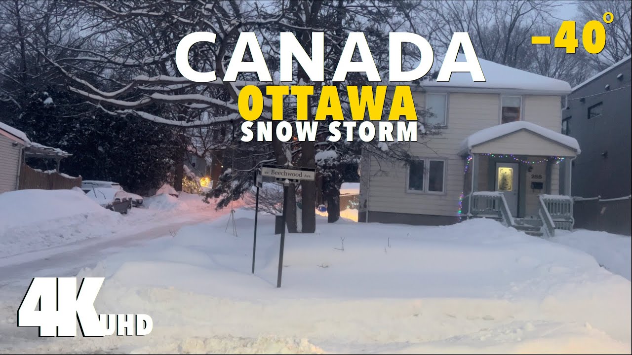 Ottawa, Canada 🇨🇦 Snow Storm ️ Winter Walk 4K HDR - YouTube