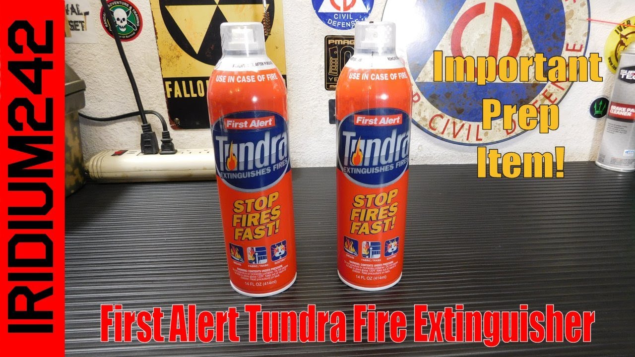 First Alert Tundra Fire Extinguishing Aerosol Spray - YouTube