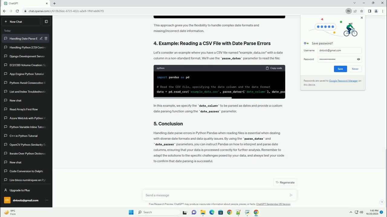 Date parse error in Python pandas while reading file - YouTube