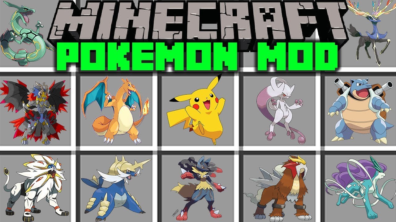 Minecraft POKEMON MOD! l CATCH LEGENDARY POKEMON, EVOLVE, BATTLE & MORE ...