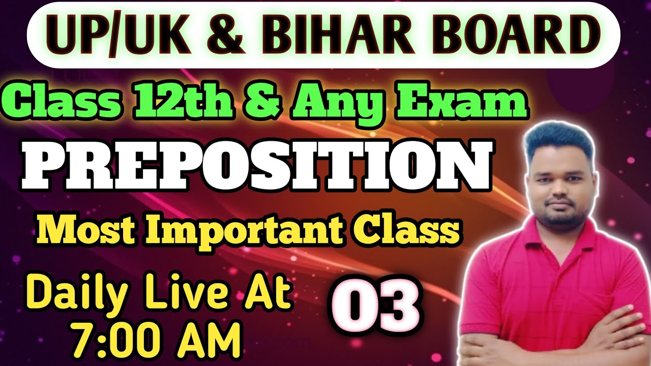 Preposition part-2।type of preposition ।Adverb।what is a verb।parts of speech।gyanpur - YouTube