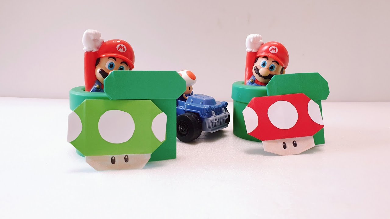 미술놀이》귀여운 키노피오 종이접기. easy Origami. Mario Origami. - YouTube
