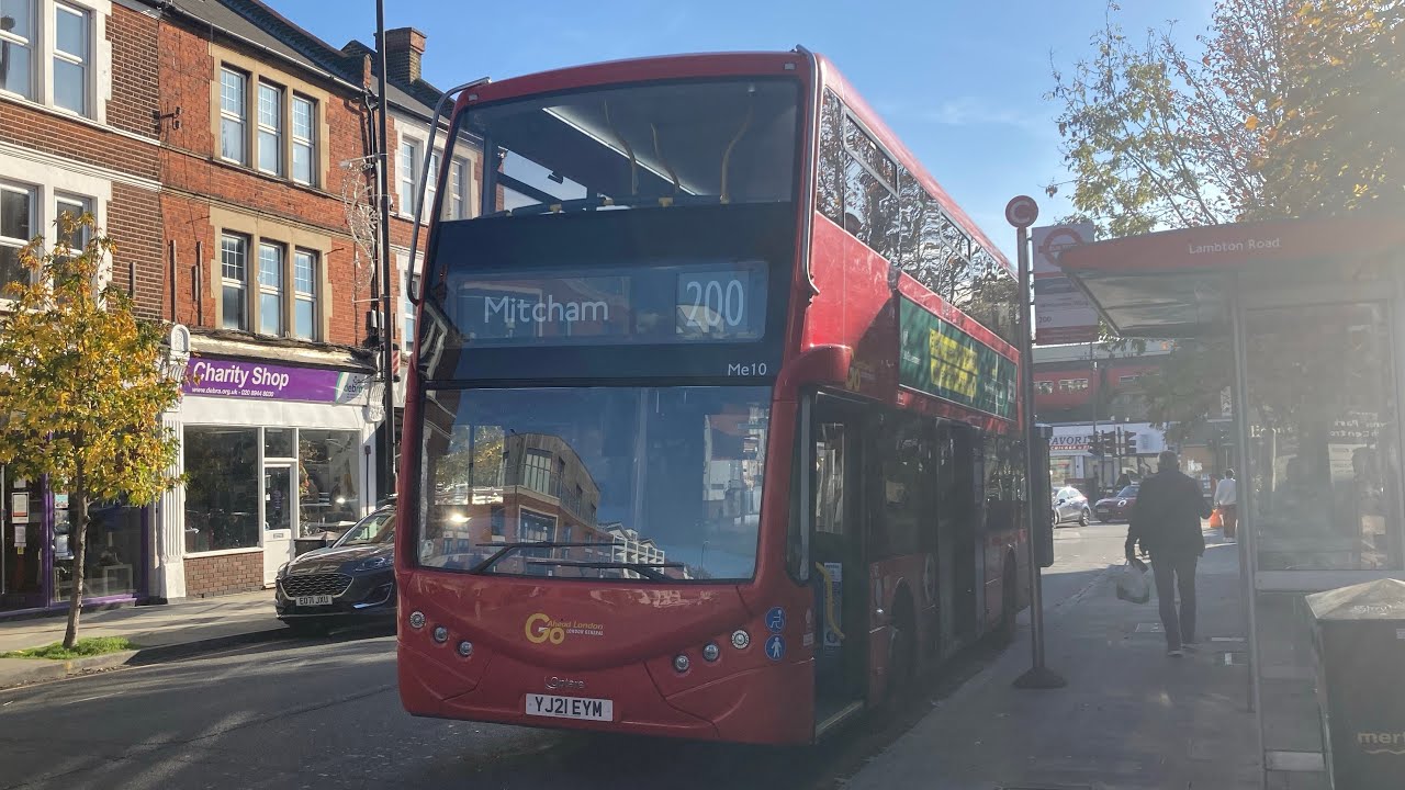 * FRONT VIEW * Journey on the 200 (Me10 YJ21EYM) Optare Metrodecker EV ...