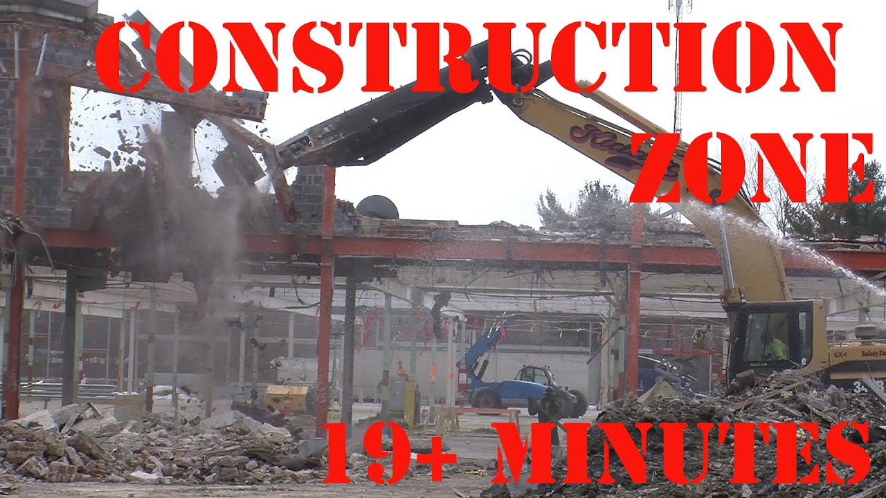 Building Demolition - Construction Zone 6 - Tearing down a building ...