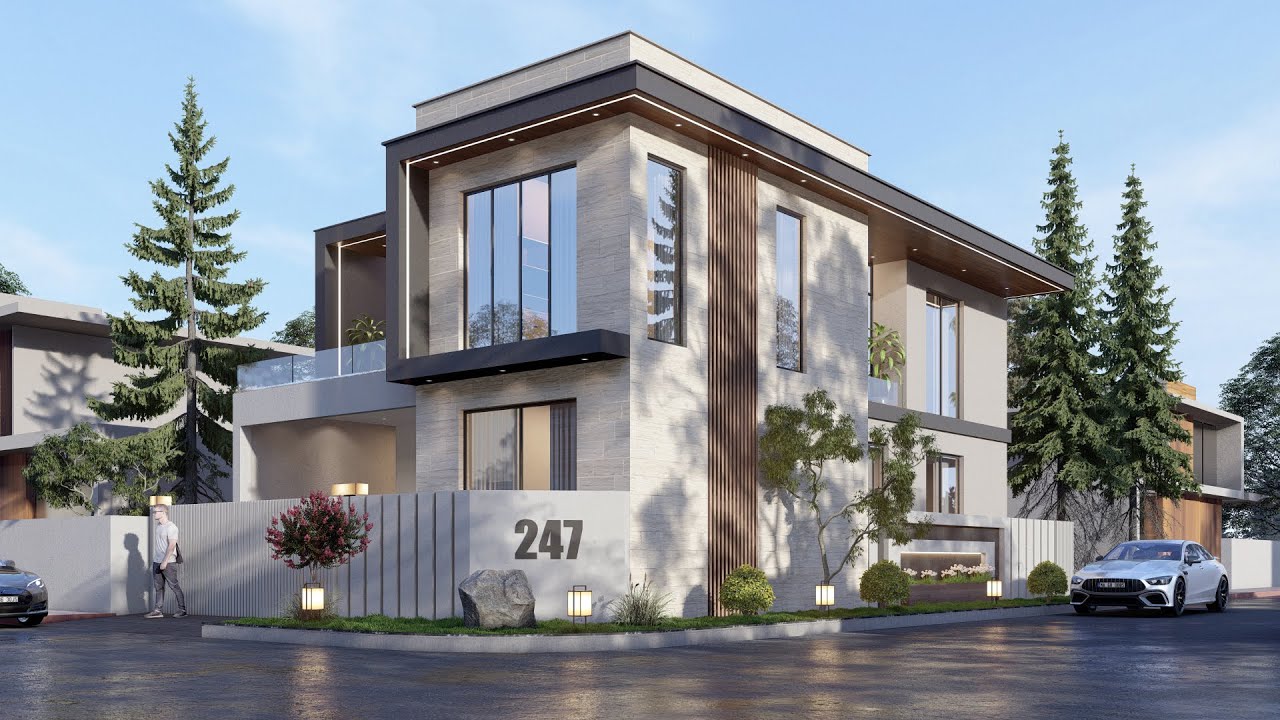 House Exterior || 3d Animation - YouTube