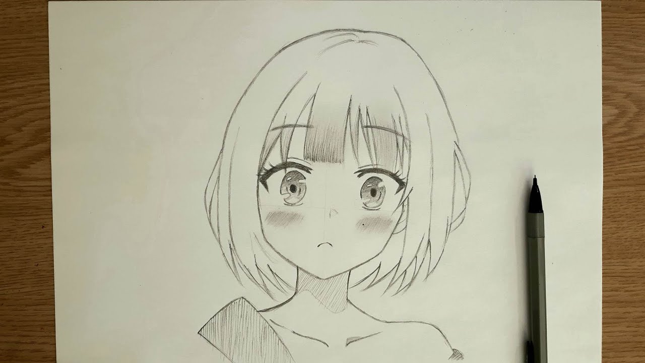 Easy anime drawing | How to draw simple anime step by step - YouTube